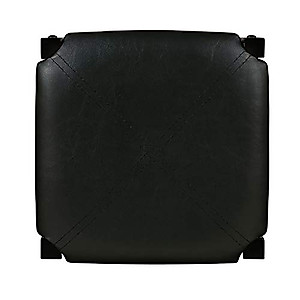 Linon Tifton Three Piece Wood Faux Marble Tavern Set in Black