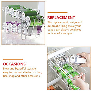 Soda Can Dispenser for Refrigerator:Stackable Can Holder Dispenser Beverage Holder Plastic Refrigerator Organizer Bins for Pantry, Freezer, Kitchen