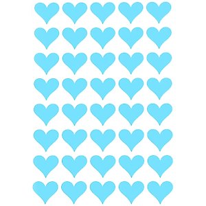 Royal Green Heart Sticker 19mm (1.9cm) Teacher Supply Stickers Labels for Arts and Crafts 3/4 inch in Light Blue - 200 Pack