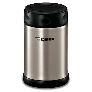Zojirushi Steel Food Jar, 25-Ounce, Black/Stainless