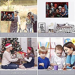 koemhxb Halloween Paint by Number for Adults(24x16 inch),Large Paint by Numbers Kits for Adults Beginner,Halloween Painting by Numbers for Home Wall Decor