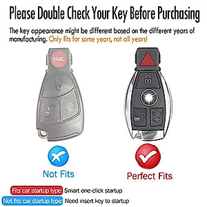 COMPONALL for Mercedes Benz Key Fob Cover, Key Fob Case for Mercedes Benz C E M S CLS CLK GLK GLC G Class Premium Soft TPU