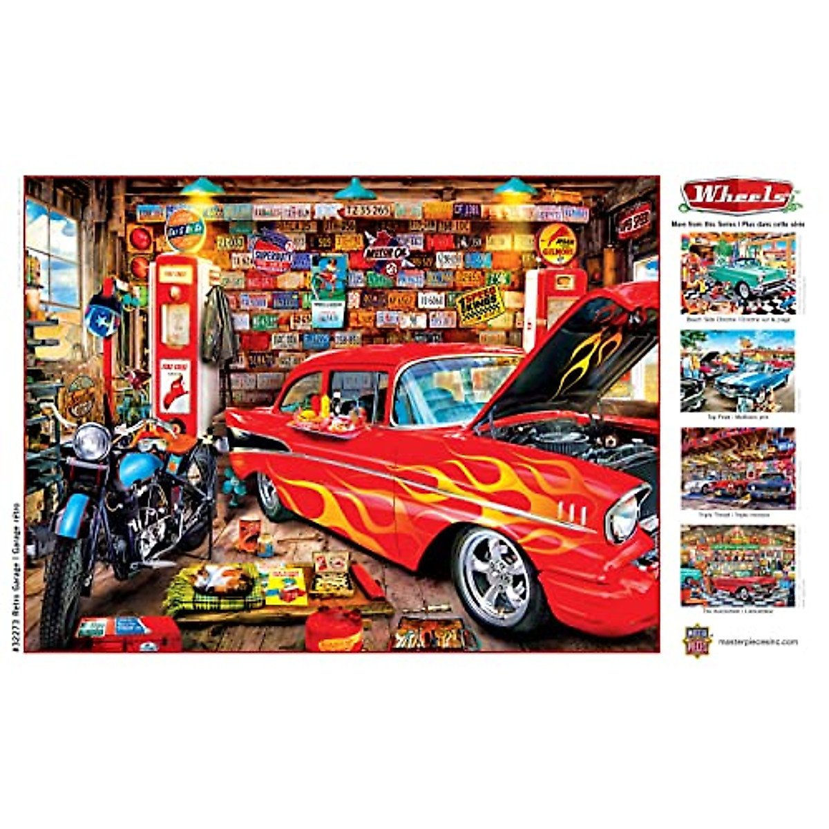 MasterPieces 750 Piece Jigsaw Puzzle for Adults, Family, Or Kids - Retro Garage - 18"x24"