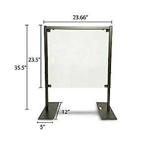 Tabletop Sneeze Shield 24" H X 24" W Protective Barrier with Transaction for Counter, Reception, and Checkout in Store or Office - Protective Cashiers, Receptionist and Customers.