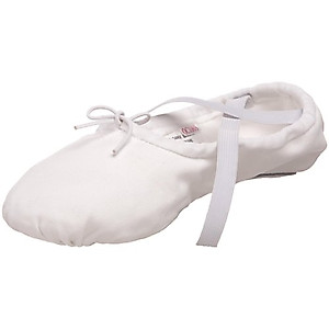 Sansha unisex-adult Pro 1 Canvas Ballet Slipper,White,15 W (13 W US Women's/11 W US Men's)
