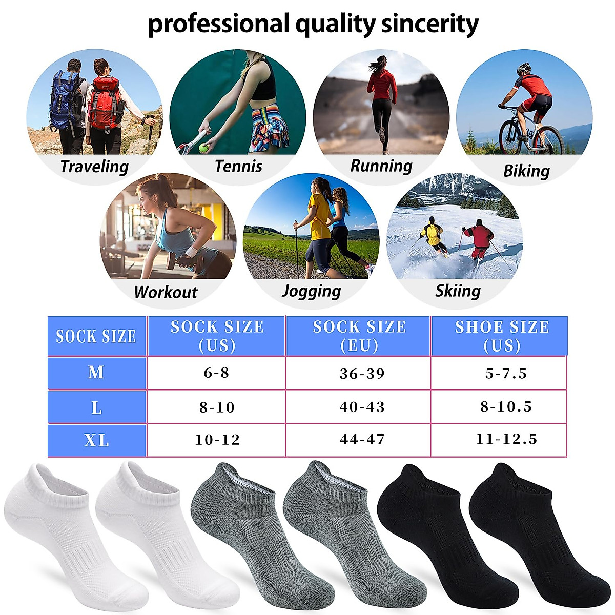 ATBITER Ankle Socks Women's With Cushioned Athletic Running No Show Low Cut Tab Socks 6-Pairs
