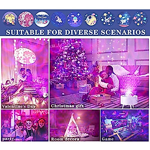 Galaxy Projector Star Projector,Galaxy Light Projector for Bedroom,Star Projector with Music/Remote Control/Timer/Bluetooth Speaker, A Great Choice for a Halloween Christmas