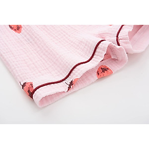 BINIDUCKLING Baby Pajamas Summer Short Pjs for Toddler Girls 3T Strawberry