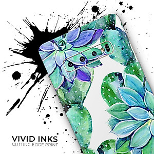 DesignSkinz Watercolor Cactus Succulent Bloom V12 Protective Vinyl Decal Wrap Skin Cover Compatible with The Samsung Galaxy S20 (Screen Trim & Back Glass Skin)