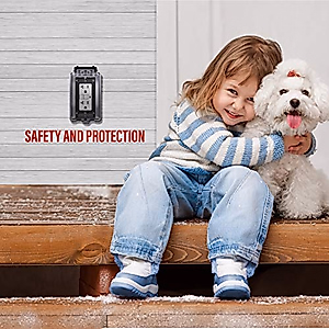 ENERLITES Outdoor Outlet Cover Extra-Duty in-Use Weatherproof Outdoor Decorator/GFCI Receptacle Outlets, Weatherproof Enclosure, 1-Gang 6.1” H x 3.4” W x 2.8” D, Clear Cover, IUC1V-D