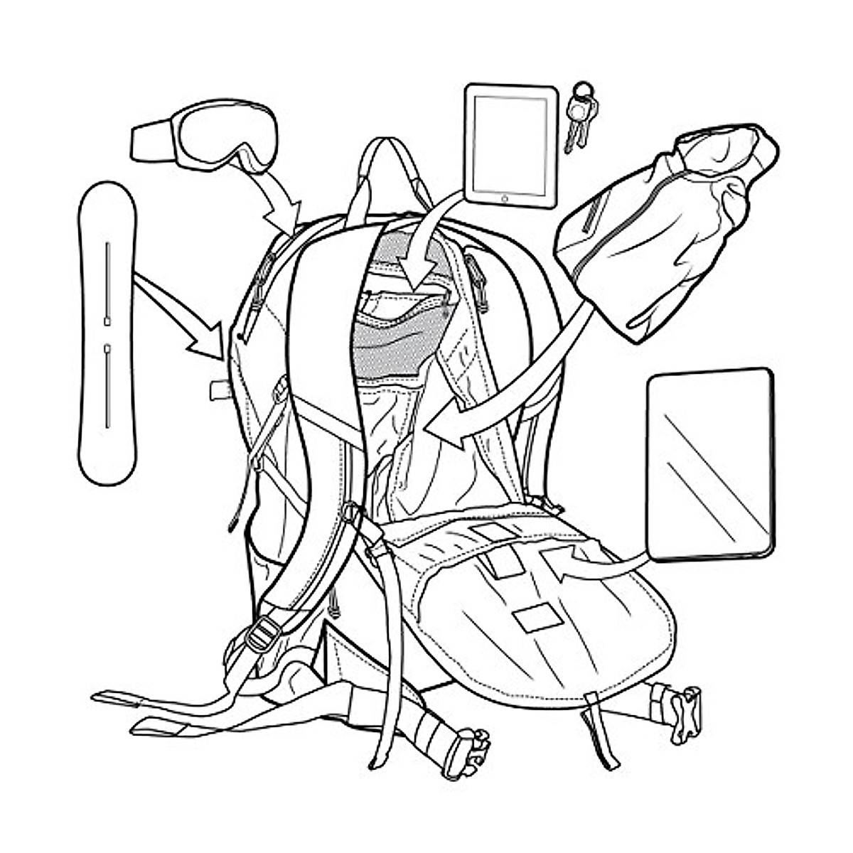 Burton Day Hiker 31 L Backpack Day Bag, True Black Ripstop