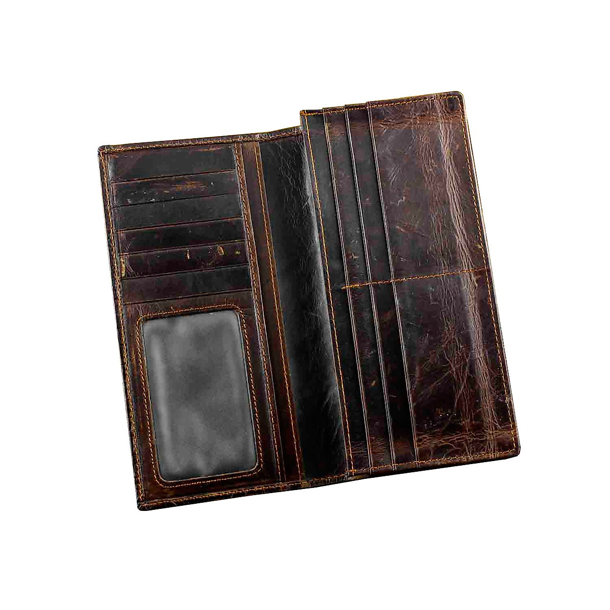 crazy hunter Mens Long Crocodile Head Motorcycle Punk Leather Wallet With a Biker Chain L73