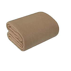 JMR Fleece Throw Blankets for Bed, Couch, or Sofa - Ultra-Soft and Warm Microfiber Plush Blanket for Home and Outdoor Use (Beige, 108X90)