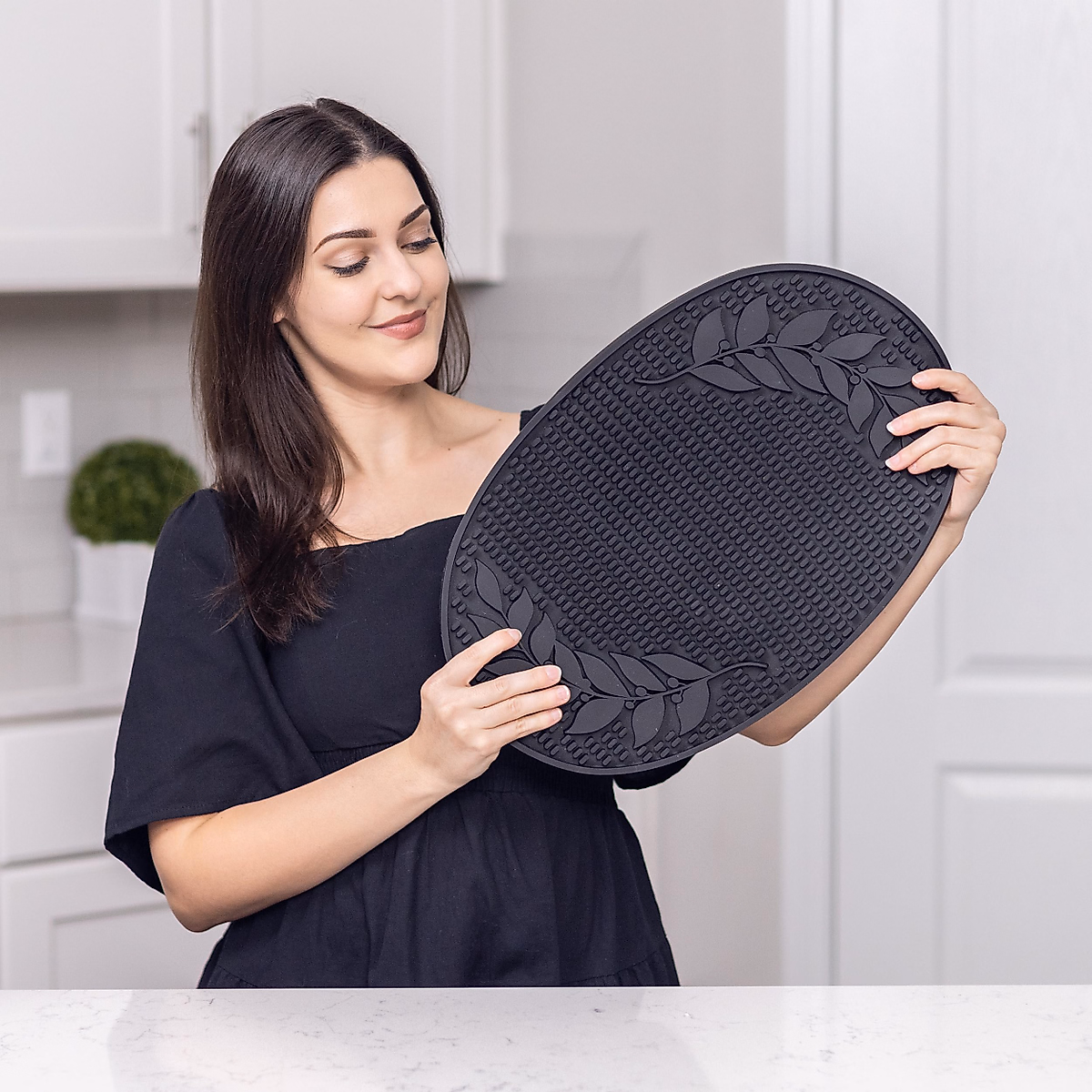 BREKX Copper Finish Drink Tubs + Insulated Party Mats for Parties, Oval Ice Buckets for Parties (Set of 2 tubs + 2 Bar Mats), Drink Buckets for Parties with Drip Mat for Cocktail Bar