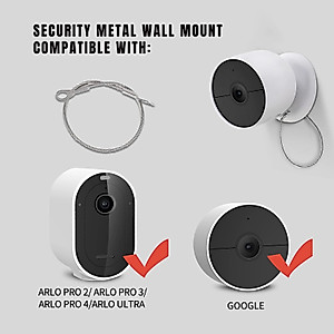 Baaletc Anti-Theft Security Chain for Google Nest Cam Outdoor/Indoor, Durable Security Chain Nest Cam Mount for Google Nest Cam Lock Accessories