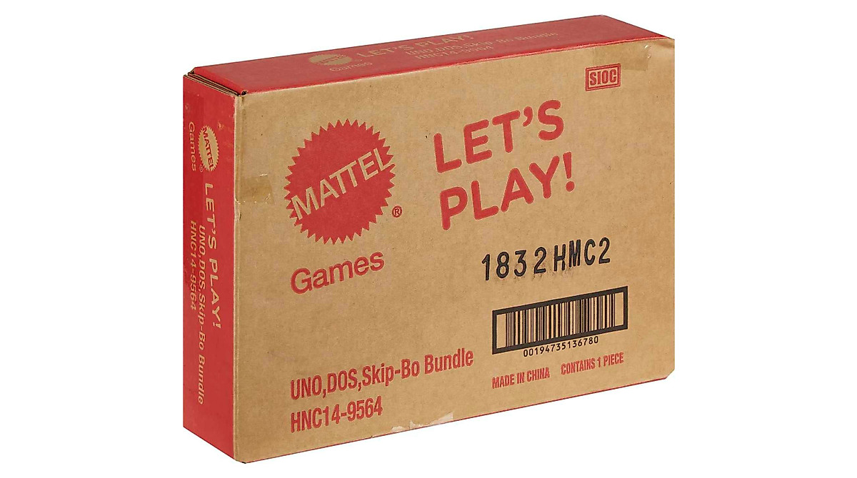 Mattel Games Set: UNO, Skip-Bo & DOS for Family Fun