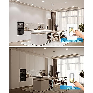 Sunco 24 Pack 6 Inch Ultra Thin LED Recessed Ceiling Lights, Slim Selectable CCT, 2700K/3000K/3500K/4000K/5000K, Dimmable, 14W, Wafer Thin, Canless with Junction Box