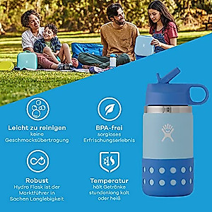 Hydro Flask 13 OZ Kids Wide Mouth Straw LID and Boot Paradise