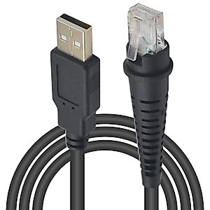 Poyiccot Barcode Scanner USB Cable 2m/6.5ft, RJ45 to USB 2.0 Barcode Scanner Cable Compatible for Honey-Well Barcode Scanner 1900G-HD 1900G-SR 1902G-HD 1300G 1400G 1202G 1900G 1250G 1200G MS7580