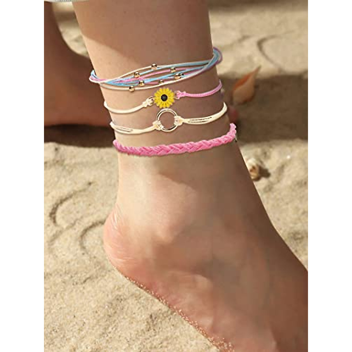 Long tiantian Cute String Bracelets for Women Trendy Summer Stuff Boho Friendship Bracelets Waterproof 4ocean Bracelets Outfits Adjustable Wave Surfer Beach Bracelets Stocking Stuffers