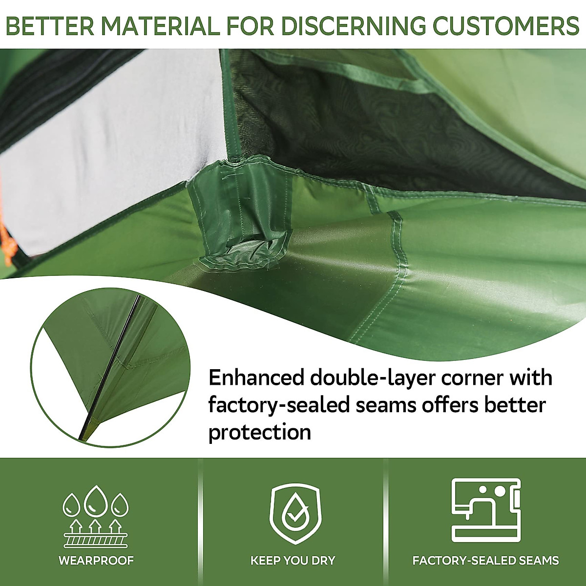 Clostnature Polaris Lightweight Backpacking Tent - 1/1.5/2/3/4 Person Ultralight Waterproof Camping Tent, 3 Season Large Size Easy Setup Tent for Family, Outdoor, Hiking and Mountaineering