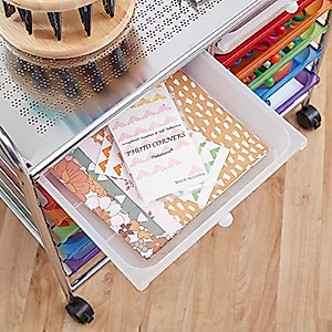 ECR4Kids 12-Drawer Mobile Organizer, Storage Cart, Assorted
