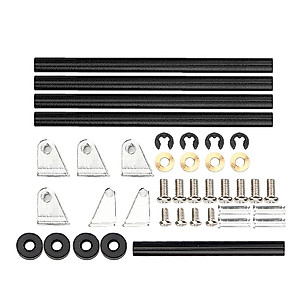 Zerone Tool Cart, 2 Tier Tools Storage Trolley Mobile Workshop Garage Repair RC Accessories for 1/8 1/10 1/12 1/16 Scale Model Big Large(Black)