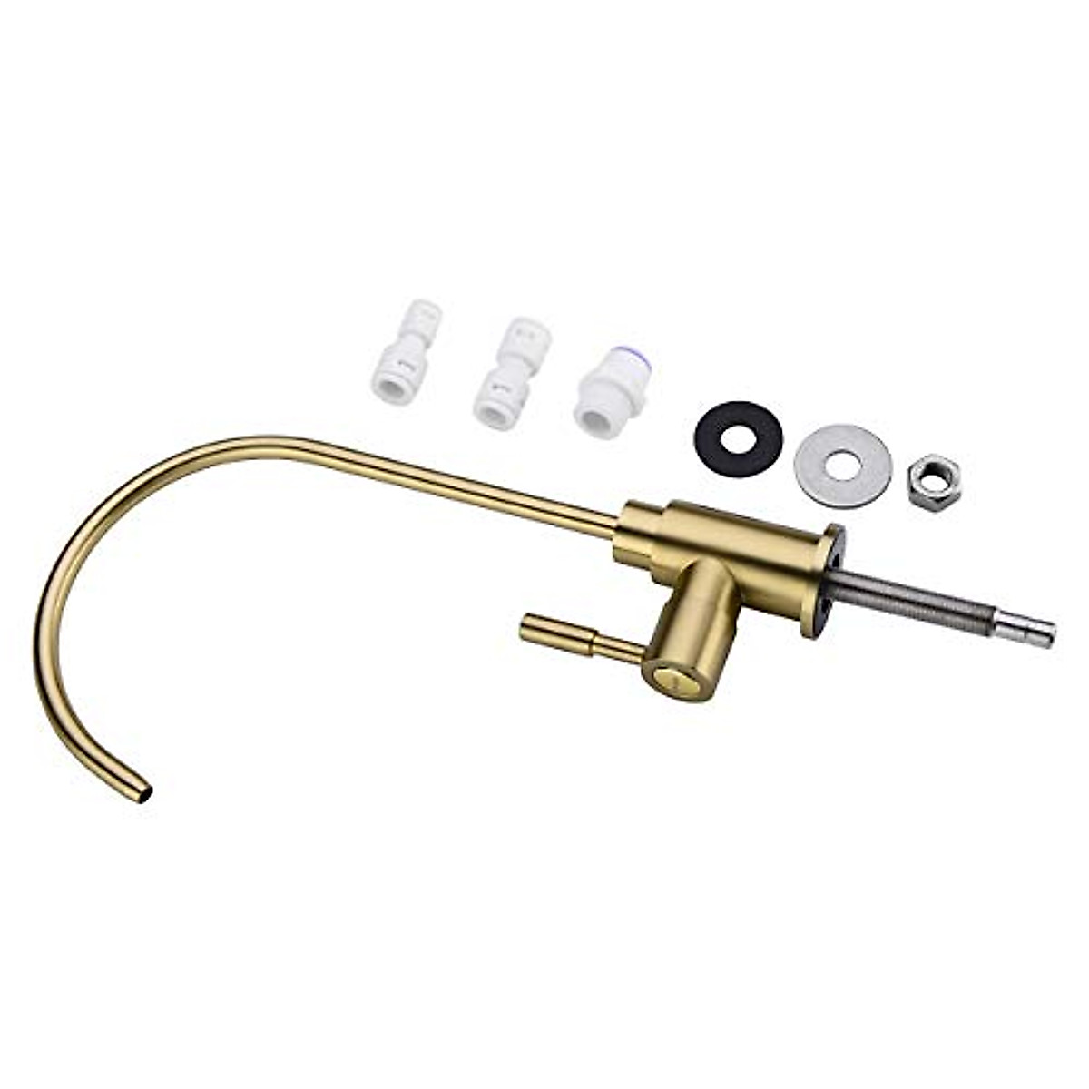 Fonveth Drinking Water Faucet, Upgrade Brushed Gold Single Handle Solid Brass Kitchen Bar Sink Drinking Water Faucet, Water Filtration Faucet