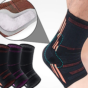 EXCEART 1PC Silicone Ankle Brace Ankle wrap Achilles Strap Ankle Brace stabilizer Arch Support Wraps Ankle wrap Ankle Foot Band Foot Care Sleeve Ankle Sleeve Ankle Guard Running Man