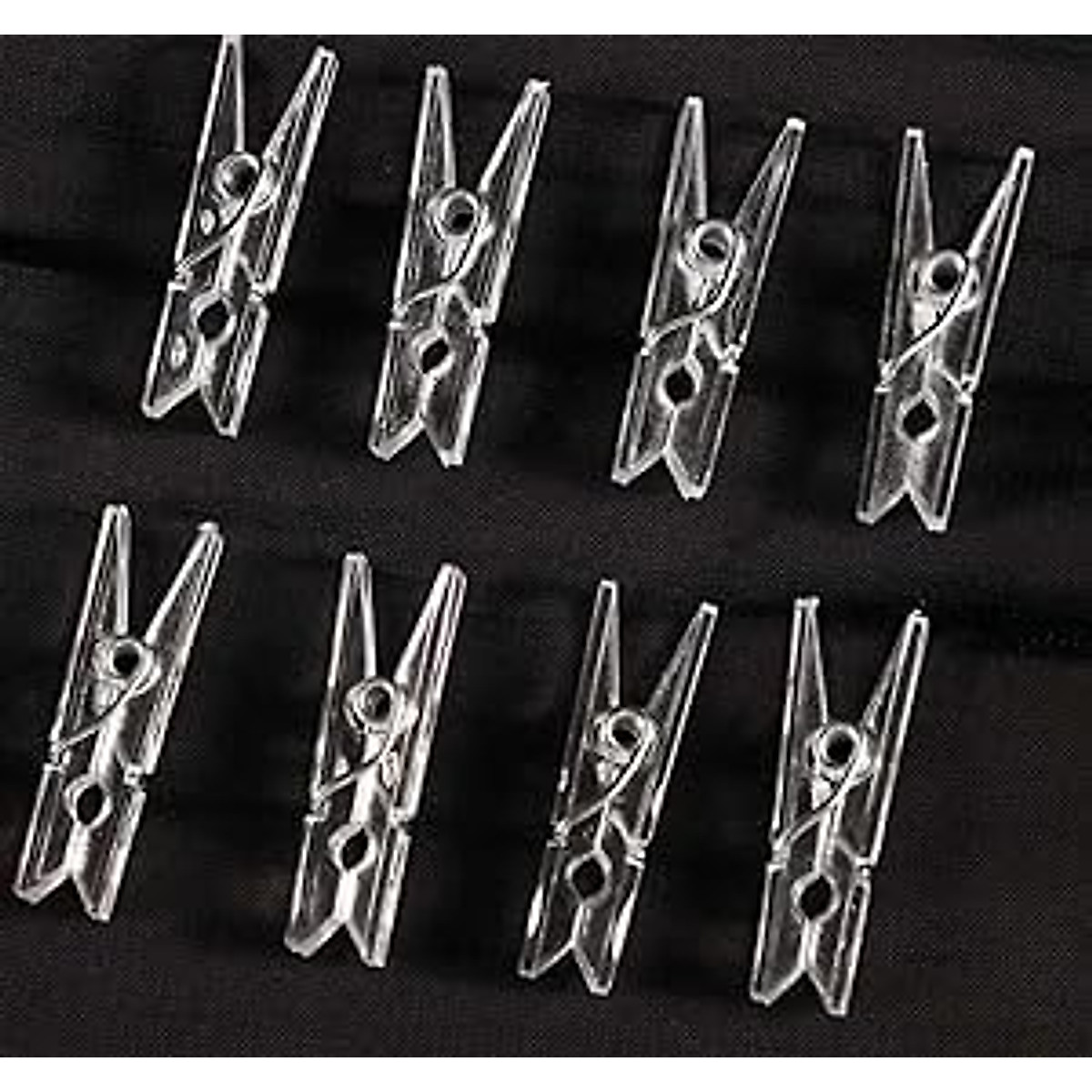 20Pcs Clear Plastic Clothes Pins,Clothes Line String Clips, Mini Clothes Pins, Photo Paper Peg Pins Craft Clips, Laundry Storage and Organization (2.5cm)