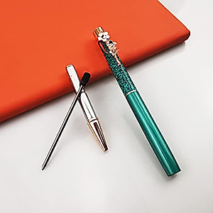 Oddmoal 12 Pack Colorful Empty Tube Floating DIY Pens with Liquid Flower Sand filled,Creative Herbarium Empty Twist Metal Ballpoint Pens for Gift