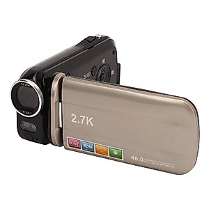 Digital Camera Recorder, 18X Zoom Beauty Mode 2.7K 48MP Digital Video Camera for Vlogging