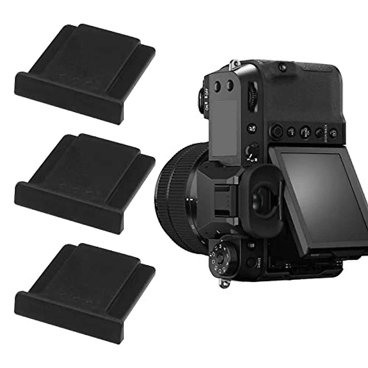 Micro Traders 4PCS Hot Shoe Cover Compatible with Fujifilm GFX 50S X-PRO1 X-PRO2 X-H1 X-T1 X-T2 X-T10 X-T20 X-E1 X-E2 X-E2s X-E3 X-T100 X-A1 X-A2 X-A10 X-A5 X10 X30