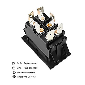 AUGREX 1687904 Snowblower Chute Rocker Switch, Chute Rotation Switch Fit for Simplicity Snapper Murray Snowblower Replace 1754865YP 1687905 1737378YP 1737379YP