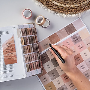 DiverseBee Spanish Bible Tabs (Large Print, Easy to Read), Bible Journaling Book Tabs, Christian Gift, 66 Bible Tabs Old and New Testament, Includes Catholic Books and 9 Blank Tabs (Paz)