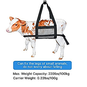 Calf Sling for Weighing Small Animals Calf Hanging Weight Scale Sling with Adjustment Strap Livestock Sling with Livestock Collar Hang Scale for Weighing Calve Lamb Goat Alpacas Newborn Livestock Dog