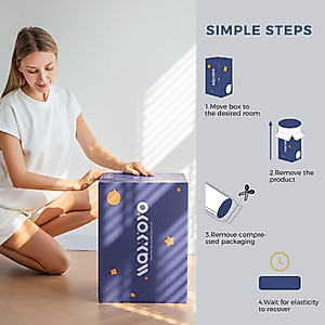 Navy Space Adventure Japanese Floor Futon Mattress, Thicken Tatami Mat Sleeping Pad Foldable Bed Roll Up Mattress Floor Lounger Bed Couches and Sofas for Kids Queen Size