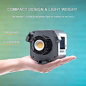 Aputure Amaran COB 60X,Amaran 60x S LED Video Light,65W,Bi-Color 2700-6500k Bluetooth App Control (Amaran 60x Upgrade)