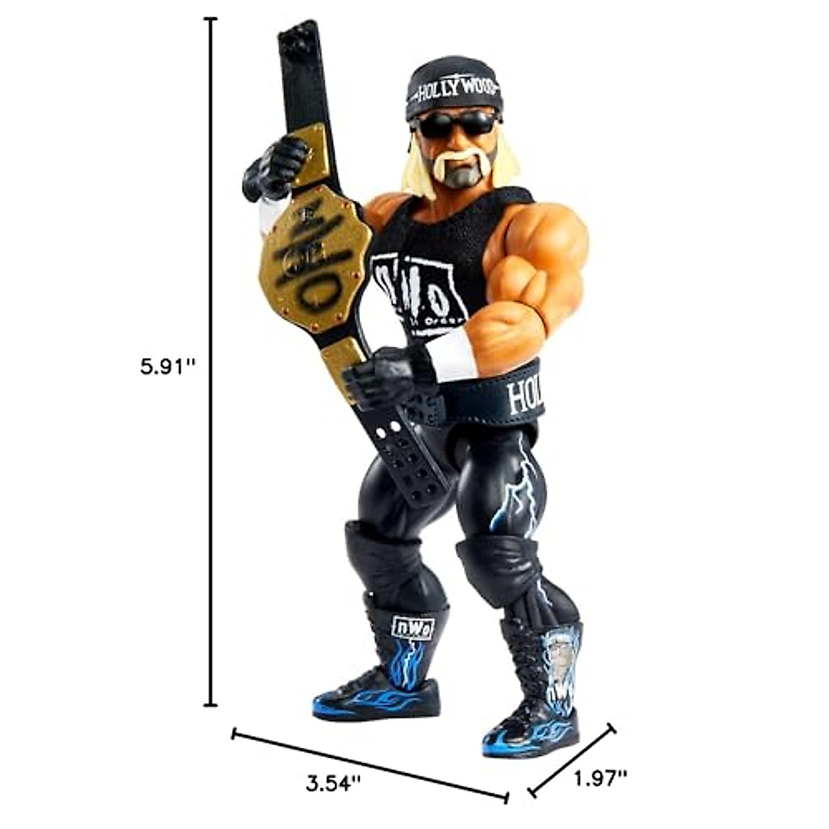 Mattel WWE Superstars Action Figure & Accessories, Series 1 “Hollywood” Hulk Hogan Retro Collectible with Swappable Hands