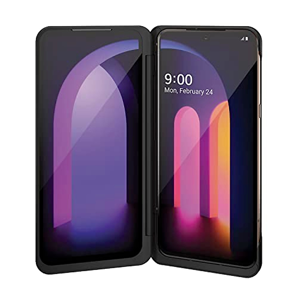 UrbanX Dual Screen Case for LG V60 ThinQ 5G with Type-C Adapter - Black