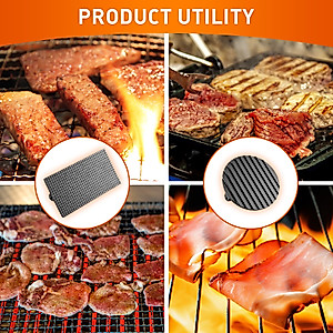 Coliatik Burger Press | Smash Burger Press for Blackstone Griddle | 7.08" Round & 8.3"X4.3"Rectangle Heavy-Duty Cast Iron | Meat Steak Weight for Bacon, Sandwich