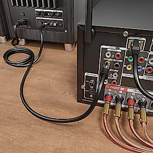 KabelDirekt – 15ft Long – RCA/Phono subwoofer Lead Cable, 1 to 1 RCA/Phono, Audio/Digital/Video (Coax Cable, RCA/Phono Male/Male Plugs, for amps/Hi-Fis, Audio Signals/Composite Video, 75 ohm, Black)