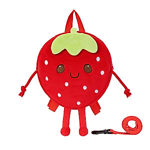 OUOZZZ 11" Cute Animal Toddler Backpack for Boys Girls, Soft Plush Bee Bag Mini Travel Backpacks with Adjustable Strap