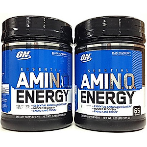 Optimum Nutrition Essential Amino Energy, Pack of Two 65 Servings (Blue Raspberry 2 x 65svgs)