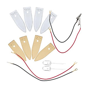 Gatuida 1 Set Battery Experiment Kit Experiment Tools Copper Anode Fruit Battery Experiment Supplies Fruit Battery Experiment Plates Electrode Material Copper Plate Electrode Strips Zinc