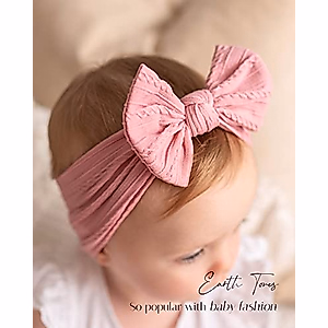 jollybows 18pcs Baby Nylon Headbands Hair Bow Elastics Hairbands Hair Accessories for Baby Girls Newborn Infant Toddlers Kids