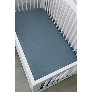 Mebie Baby Stretch Sheet (Dusty Blue)
