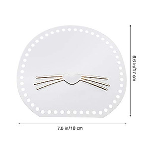 EXCEART Acrylic Bag Weaving Board with Cats Whisker Round Clear Front Back Panel Board Shaper for DIY Knitting Crochet Bag Handbag Purse Summer Bag Women Bags Handmade DIY Accessories