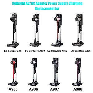UpBright 29.4V AC/DC Adapter Compatible with LG CordZero A9 Cord Zero A 9 A907GMS A905RM P9 25.55V Vacuum Cleaner Vac ADC-30FSA-30 29430EPCU 29430EPG EAY64470407 EAY64470404 1.0A Power Battery Charger