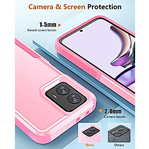 JXVM for Moto G-Power/G-5G 2023 Case: Dual Layer Heavy Duty Tough Rugged Lightweight Slim Shockproof Protective Phone Case | Durable Phone Cover for Motorola G Power & G 5G 6.5inch 2023 (Girly Pink)